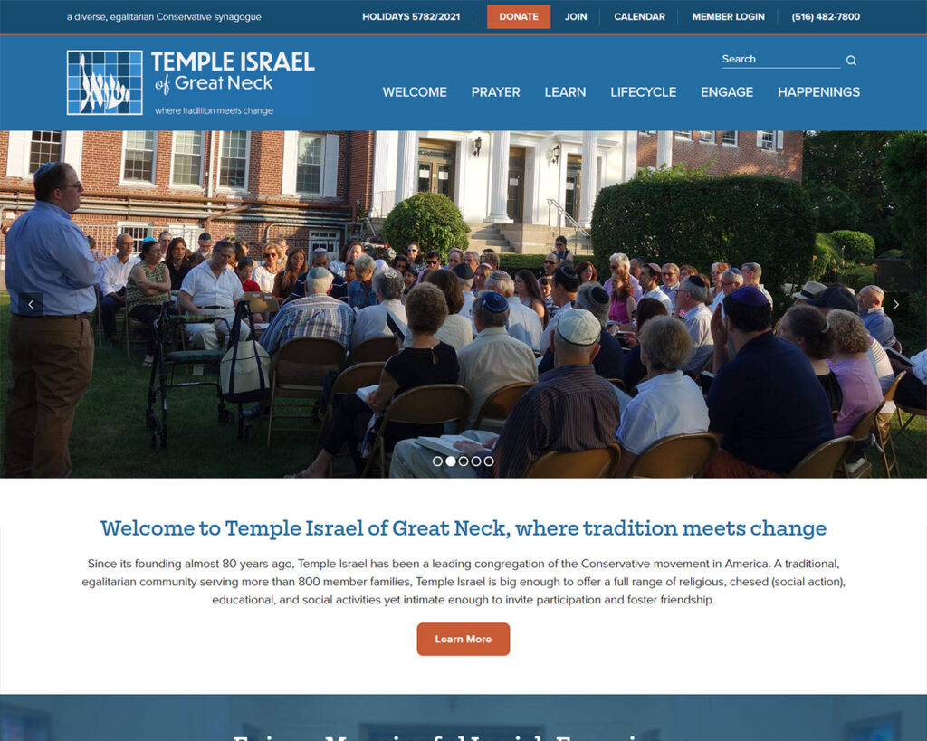 Synagogue Website Design Portfolio of Synagogue Websites